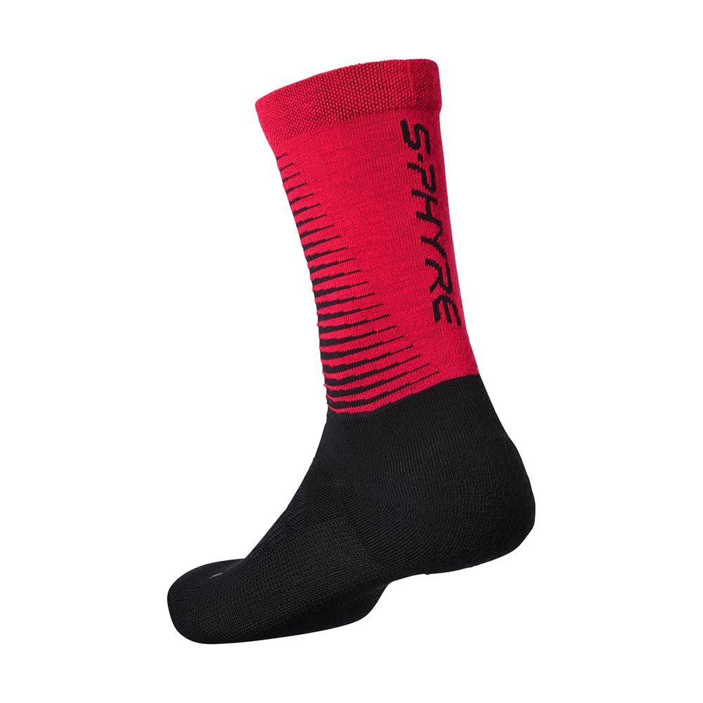 Shimano S-Phyre Merino Tall Fietssokken Zwart/Rood Heren