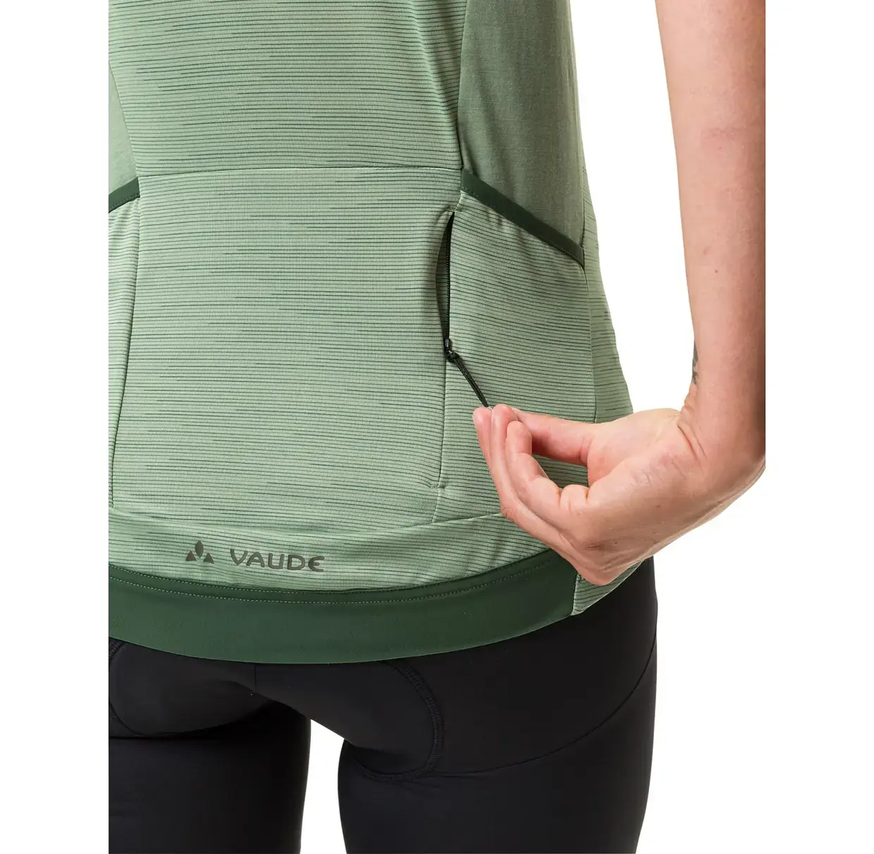 VAUDE Kuro FZ Fietsshirt Korte Mouwen Groen Dames