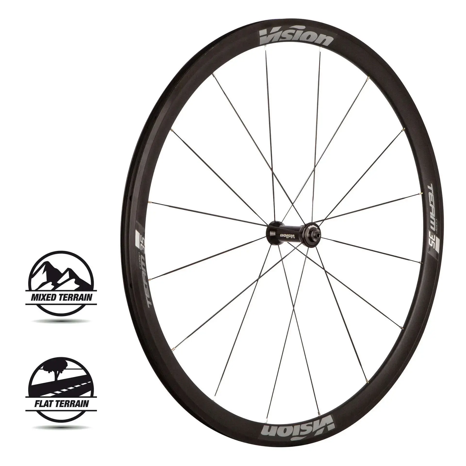 Vision Team 35 Comp SL Clincher Wielset Zwart