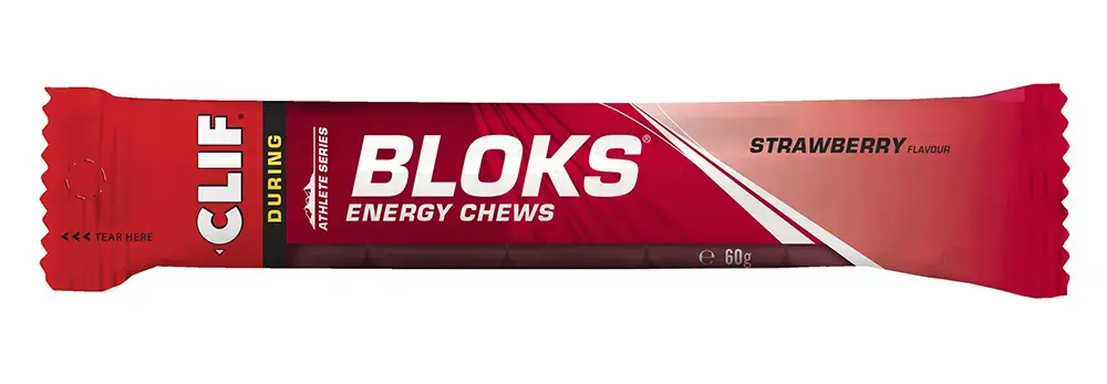 Clif Blok Energy Chew Aardbei 18 stuks