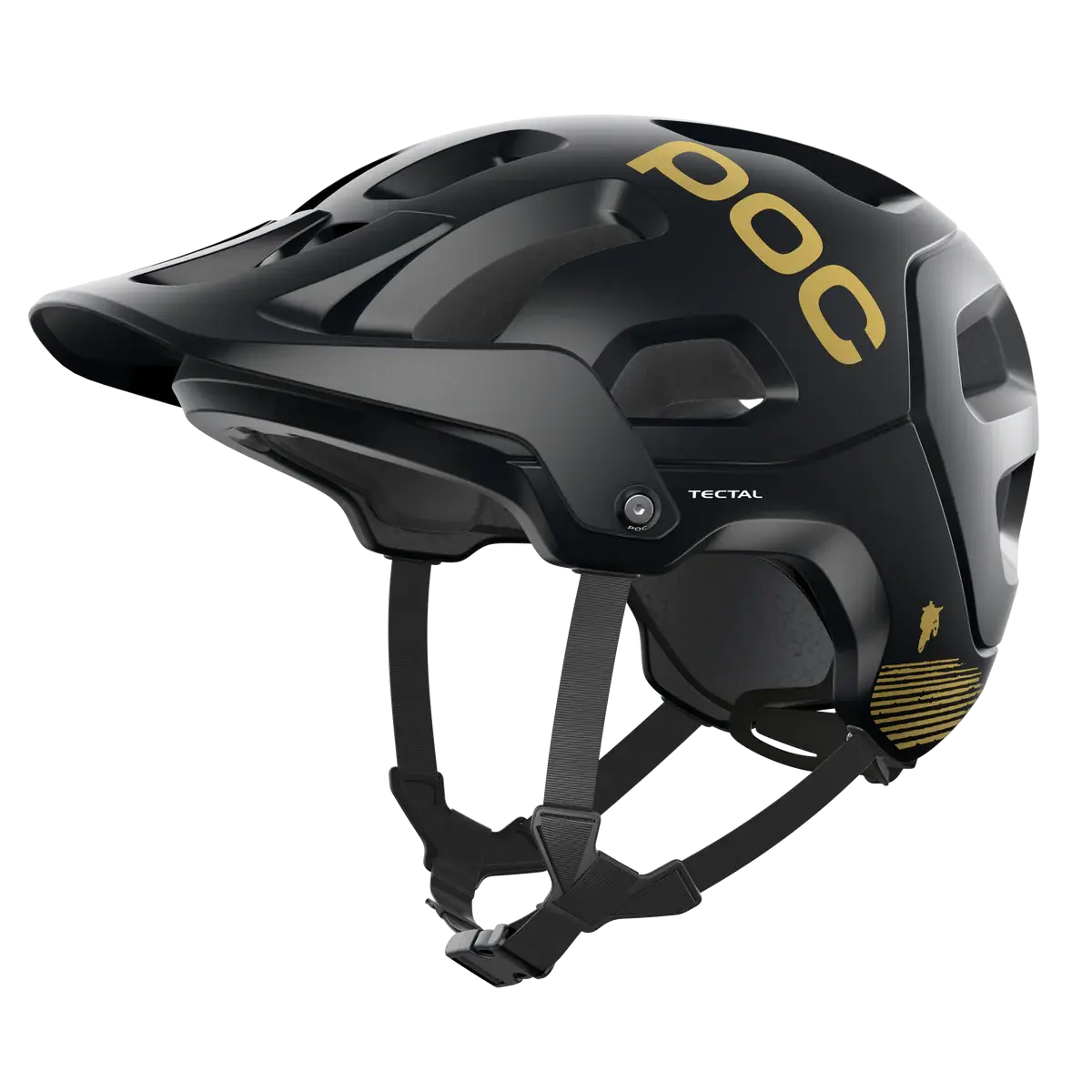 POC Tectal Fabio Edition MTB Fietshelm Mat Zwart/Goud